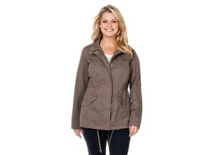 6948207671484 - Große Größen Taillierte Jacke taupe Gr54