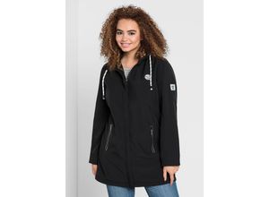 4054697565867 - Große Größen Long-Softshelljacke schwarz Gr44