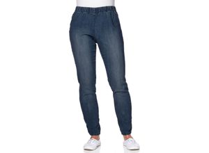 8941100846148 - Große Größen Jeggings mit Used-Effekten dark blue Denim Gr29