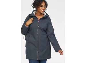 4061303044203 - Große Größen Softshelljacke marine meliert Gr48