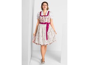 4054697922318 - Große Größen Dirndl mit Schürze und Bluse 3tlg pink Gr48