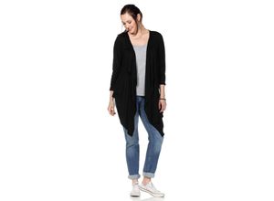 8681161620843 - Große Größen Shirtjacke in Zipfeloptik schwarz Gr44 46