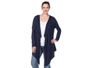 4054697447729 - Große Größen Shirtjacke in Zipfeloptik marine Gr40 42