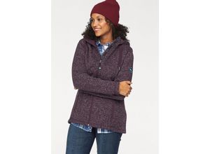 6956440220437 - Große Größen Strickfleecejacke aubergine Gr52 54