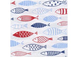 4022664229609 - Papierservietten Fische 33 x 33 cm 20 Stück