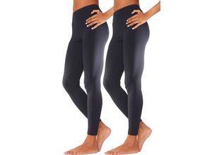 4035156727767 - Große Größen Doppelpack Leggings mit Gummibund schwarz Gr52 54