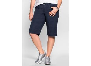 8944000518887 - Große Größen Bermudas in 5-Pocket-Form aus Baumwoll-Twill marine Gr42