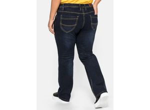 4054697429756 - Große Größen Gerade Stretch-Jeans mit Used-Effekten dark blue Denim Gr25