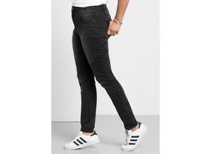 4054697437096 - Große Größen Skinny Power-Stretch-Jeans im Biker-Look black Denim Gr52