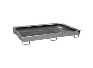 4061753234513 - EUROKRAFTpro Regal-Bodenwanne mit PE-Einsatz 1000 l Auffangvolumen LxBxH 2165 x 1315 x 510 mm grau ab 3 Stk