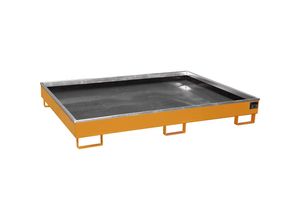 4061753234353 - EUROKRAFTpro Regal-Bodenwanne mit PE-Einsatz 240 l Auffangvolumen LxBxH 1765 x 1315 x 255 mm orange ab 3 Stk