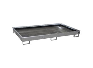 4061753234452 - EUROKRAFTpro Regal-Bodenwanne mit PE-Einsatz 240 l Auffangvolumen LxBxH 2165 x 1315 x 230 mm grau ab 3 Stk