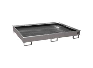 4061753234391 - EUROKRAFTpro Regal-Bodenwanne mit PE-Einsatz 240 l Auffangvolumen LxBxH 1765 x 1315 x 255 mm grau ab 3 Stk