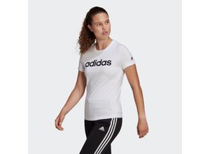 4064044672421 - adidas W Linear Tee Damen (Weiß L) Fitnessbekleidung