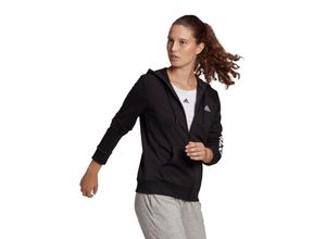 4064044684066 - adidas Essentials Logo Sweatjacke Damen in black-white