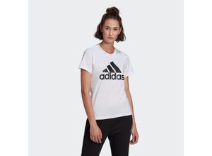 4064044718662 - adidas Loungewear Essentials Logo T-Shirt Damen in white-black