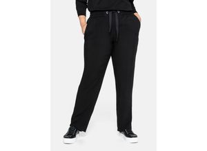 4063135791300 - Große Größen Schmale Joggpants mit Schlupfbund und Eingrifftaschen schwarz Gr46