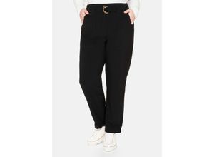 4063135741855 - Große Größen Joggpants im Cargostil mit High-Waist-Bund schwarz Gr46