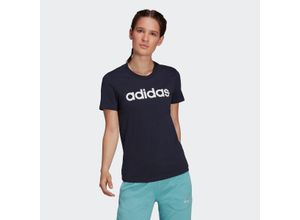 4064054077605 - adidas LOUNGEWEAR Essentials Slim Logo T-Shirt Damen in legend ink-white