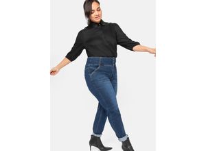 4063135778004 - Große Größen Slim Jeans in Curvy-Schnitt ANNE mit High-Waist-Bund dark blue Denim Gr46