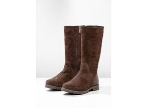 4063135801764 - Große Größen Weitschaftstiefel aus Leder mit Fellimitat braun Gr44