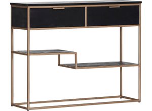 4061915119931 - Konsole Porto schwarz (schwarz gold) B100cm H80cm T33cm Sideboards Telefontisch Konsolentisch 4061915119931 - Konsole Porto schwarz (schwarz gold) B100cm H80cm T33cm Sideboards Telefontisch Konsolentisch