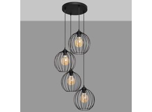 5902349226323 - Helam Lighting - Helam mercure Cluster Pendelleuchte Schwarz 40cm