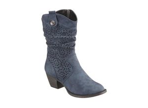 1234598705408 - Große Größen CITY WALK Westernstiefelette blau Gr40