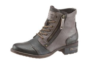 4053974588995 - Große Größen Mustang Shoes Schnürboots braun-taupe Gr39