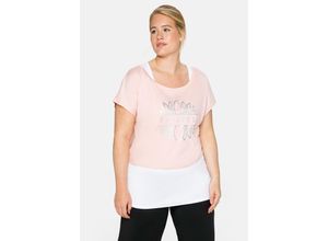 4063136075690 - Große Größen Shirt und Top im Set aus Funktionsmaterial rosé+weiß Gr52