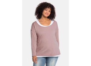 4063136101795 - Große Größen Langarmshirt im Layeringlook mit Rollkanten zartrosa Gr52