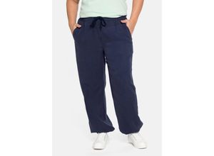 4063136067473 - Große Größen Joggpants mit elastischen Bündchen TENCEL™ Lyocell marine Gr54