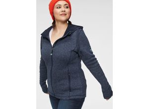 6932116009803 - Große Größen Strickfleecejacke marine meliert Gr48 50