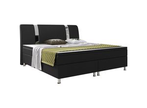 4260263717985 - Inter Handels Boxspringbett Riva 180 x 200 cm schwarz