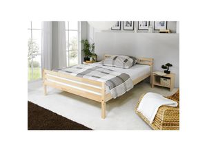4251105929666 - TiCAA Einzelbett Doppelbett Nadine 140x200 Kiefer 4251105929666 - TiCAA Einzelbett Doppelbett Nadine 140x200 Kiefer