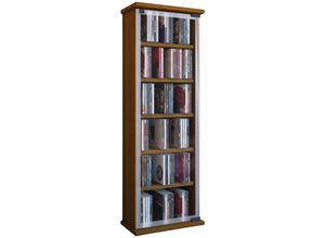 4012246210231 - Holz CD DVD Stand Regal Schrank Aufbewahrung Standregal Ständer Classic Glastür