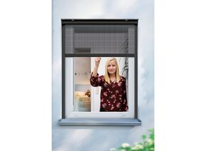 4003971708919 - SCHELLENBERG Insektenschutz-Rollo für Fenster Rollos Fliegengitter verschraubt 100 x 160 cm anthrazit 70891 Gr 160 cm 100 cm grau (anthrazit) Rollos