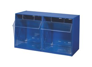 4005187644005 - 464400 Klappkasten-Magazin VarioPlus ProFlip 2 (B x H x T) 600 x 350 x 310 mm Blau Transparent 1 St