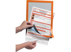 4005546405841 - DURABLE DURAFRAME® A4 Info-Rahmen Hinweisrahmen für Werbung und Aushänge die häufig aktualisiert werden müssen 1 Packung = 10 Stück orange