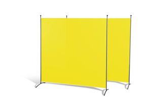 4001827478665 - Doppelpack Stellwand 180x180 cm - gelb - Paravent Raumteiler Trennwand Sichtschutz