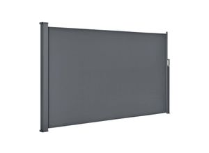4260304762998 - Seitenmarkise Dubai 300 x 180 cm ausziehbar blickdicht Sichtschutz Garten Terrasse anthrazit 4260304762998 - Seitenmarkise Dubai 300 x 180 cm ausziehbar blickdicht Sichtschutz Garten Terrasse anthrazit