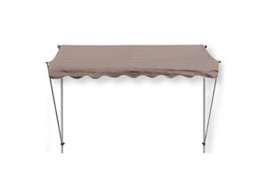 4001827780652 - Klemmmarkise Ontario 205x130cm Taupe Balkonmarkise höhenverstellbar von 200 cm – 320 cm