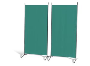 4001827478719 - 2 Stück Stellwand 85x180cm Grün Paravent Raumteiler Trennwand Sichtschutz