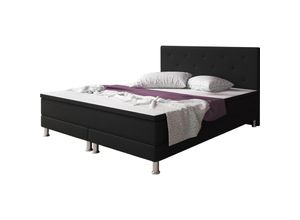 4260465766293 - Inter Handels Boxspringbett Esra 140x200 Webstoff Schwarz