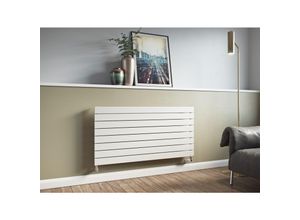 9006547671315 - - Paneelheizkörper Raumheizkörper P1 horizontal 520x1200x62 mm 677 Watt   Weiß - Weiß