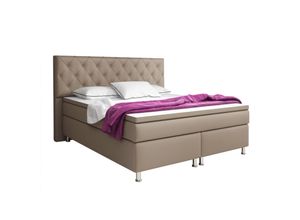 4260465765364 - IHG Boxspringbett Turin 180x200 cm Kunstleder Muddy