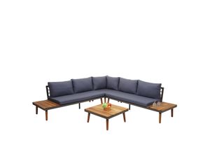 4057651388694 - Garten-Garnitur MCW-E97 Garnitur Sitzgruppe Lounge-Set Sofa Akazie Holz FSC-zertifiziert grau