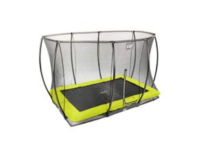 8719743250598 - Exit Toys Trampolin Silhouette Ground Rechteckig 214x305 (7x10ft) + Sicherheitsnetz (Lime) grün