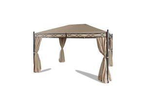 4001827481269 - Garten-Pavillon ROM 3x4m mit 2 Seitenteil Sets geschlossen und mit Moskito Netz Party-Zelt Terrassen-Dach