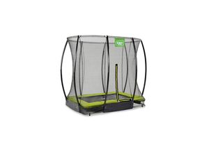 8720088262474 - Exit Toys Trampolin Silhouette Ground Rechteckig 153x214 (5x7ft) + Sicherheitsnetz (Lime) grün